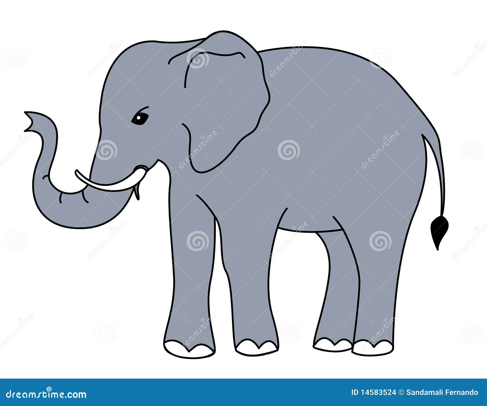 Olifant vector illustratie. Illustration of azië, welp - 14583524