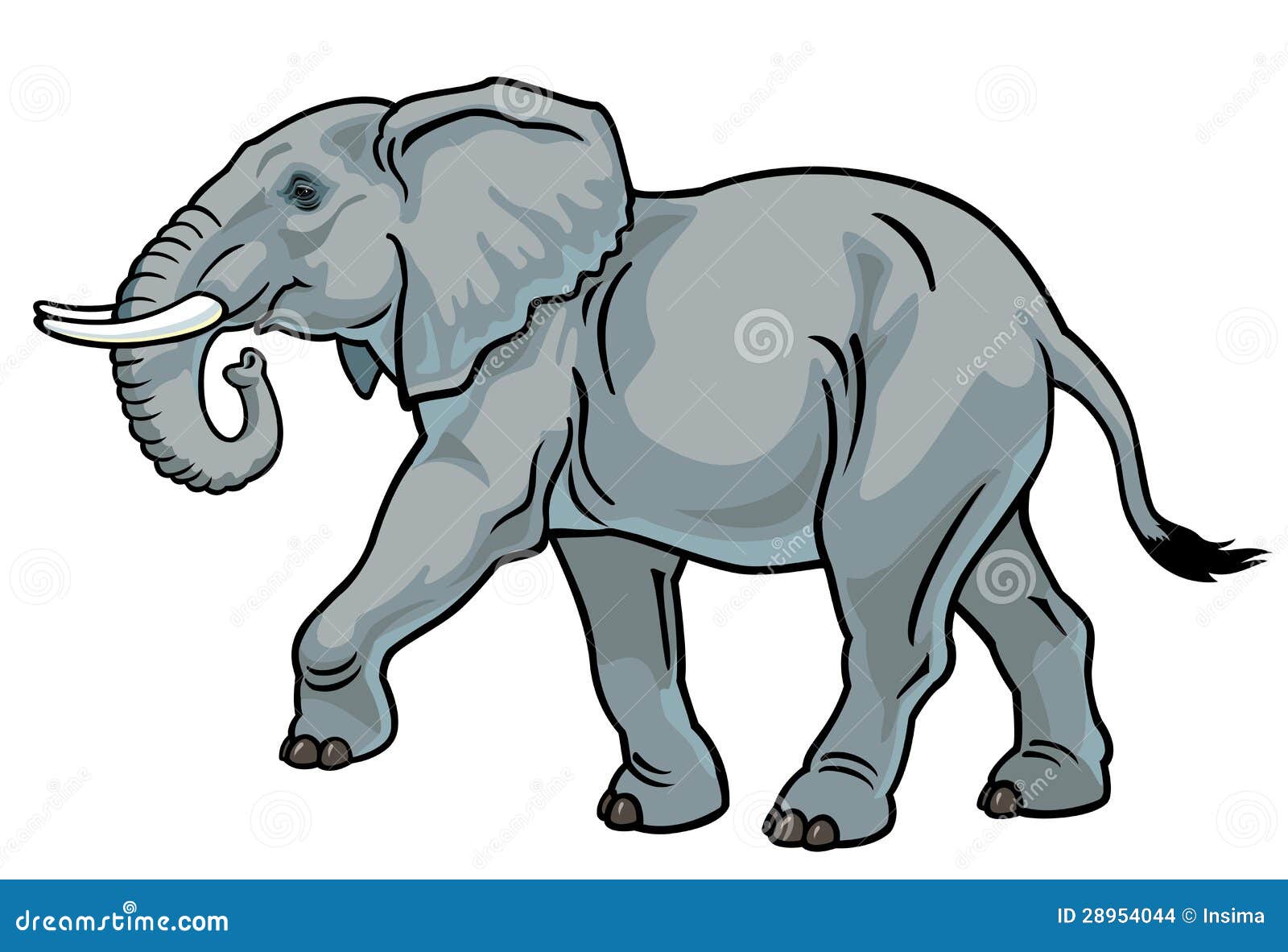 Olifant vector illustratie. Illustration of dierentuin - 28954044