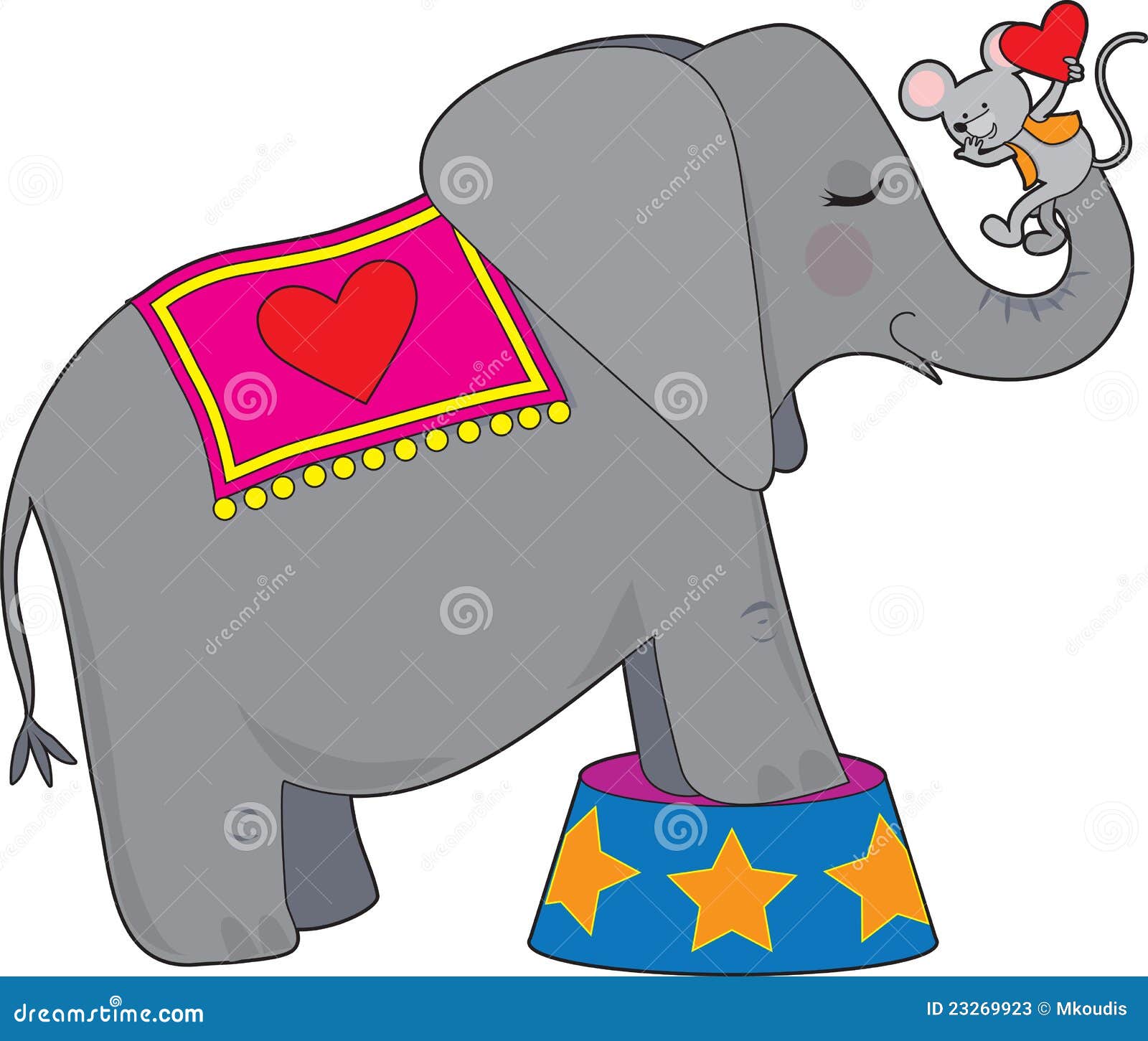 Olifant en Muis stock illustratie. Illustration of gelukkig - 23269923