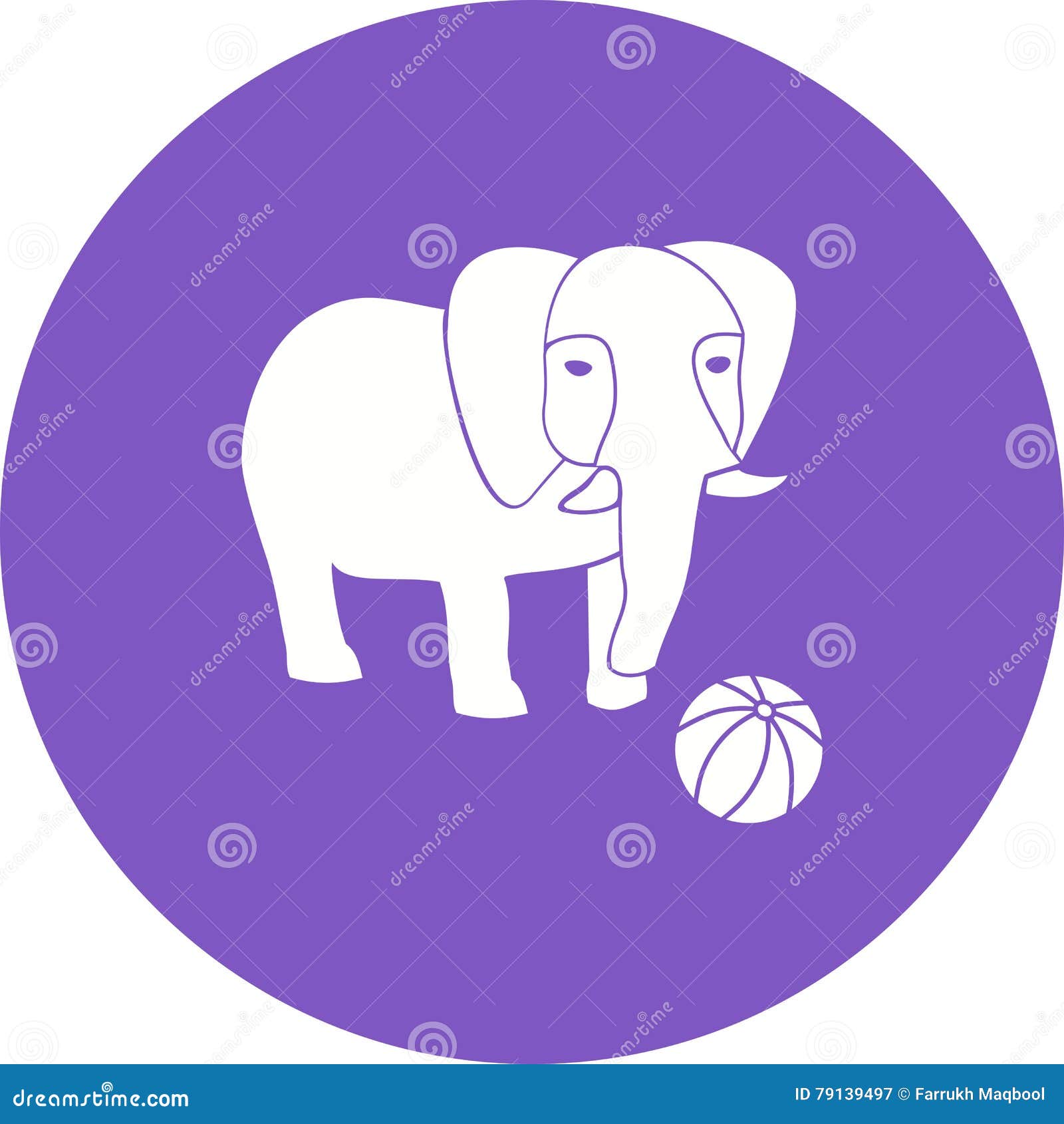 Olifant het Presteren vector illustratie. Illustration of presteer ...