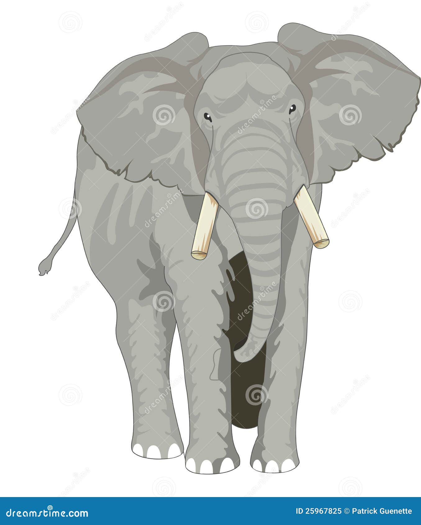 Olifant, illustratie vector illustratie. Illustration of dier - 25967825