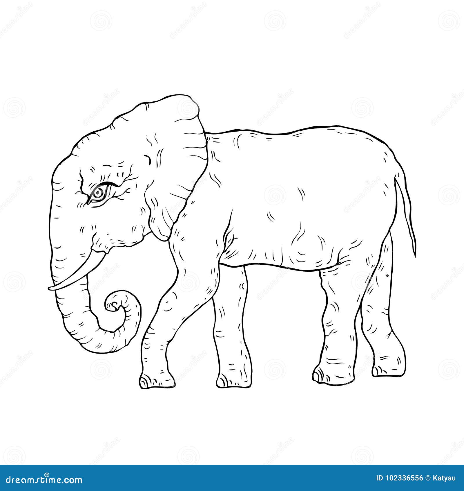 Olifant Vector illustratie stock illustratie. Illustration of ontwerp ...