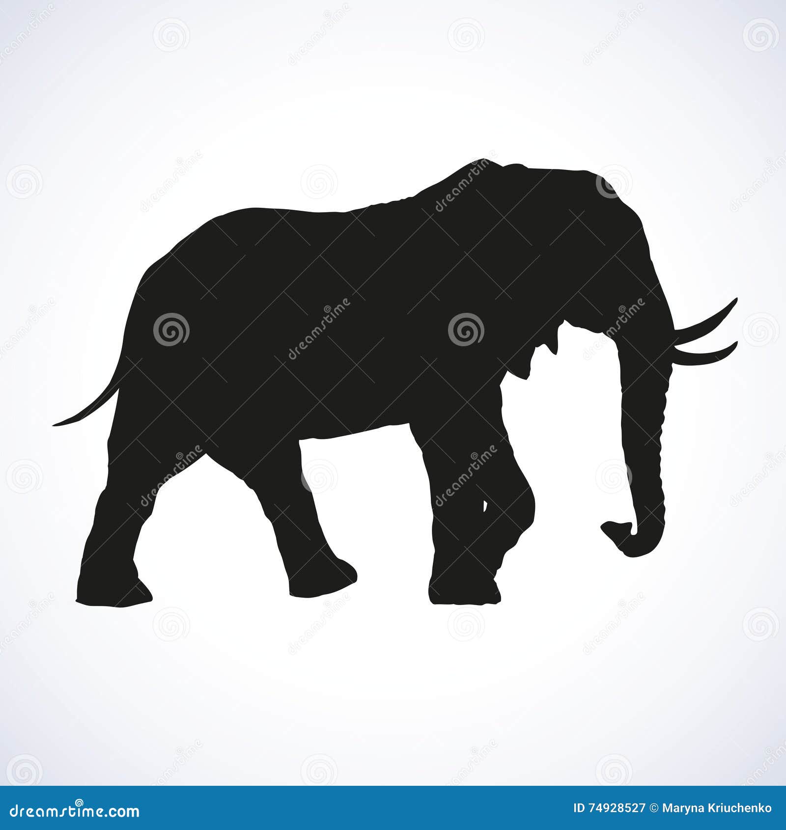 Olifant Vector tekening stock illustratie. Illustration of wildernis ...