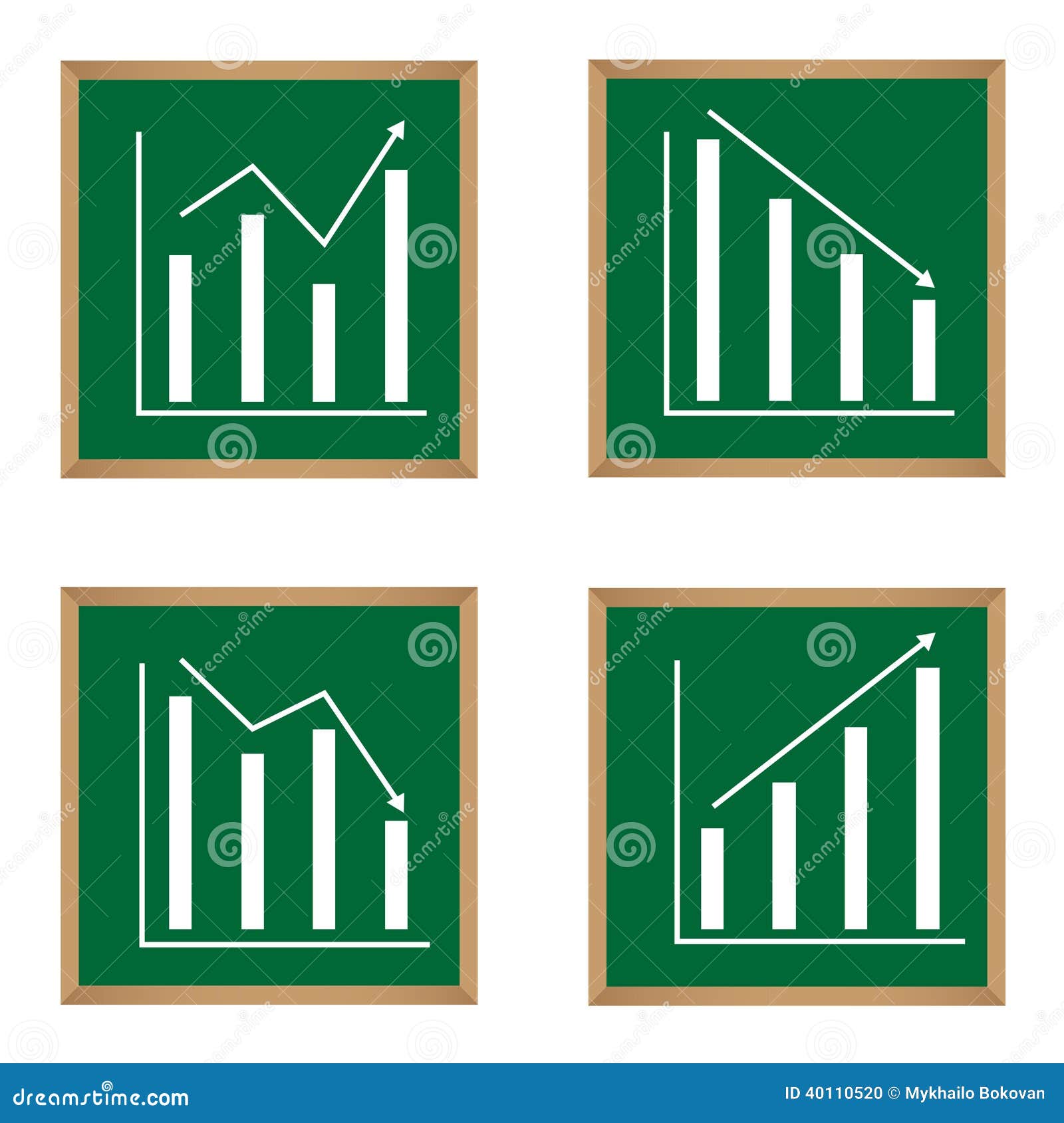 Olika grafer och diagram vektor illustrationer. Illustration av ...