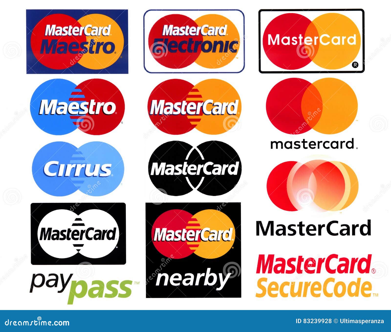Olika Logotyper Av Betalningsystemet Mastercard Redaktionell Arkivfoto ...