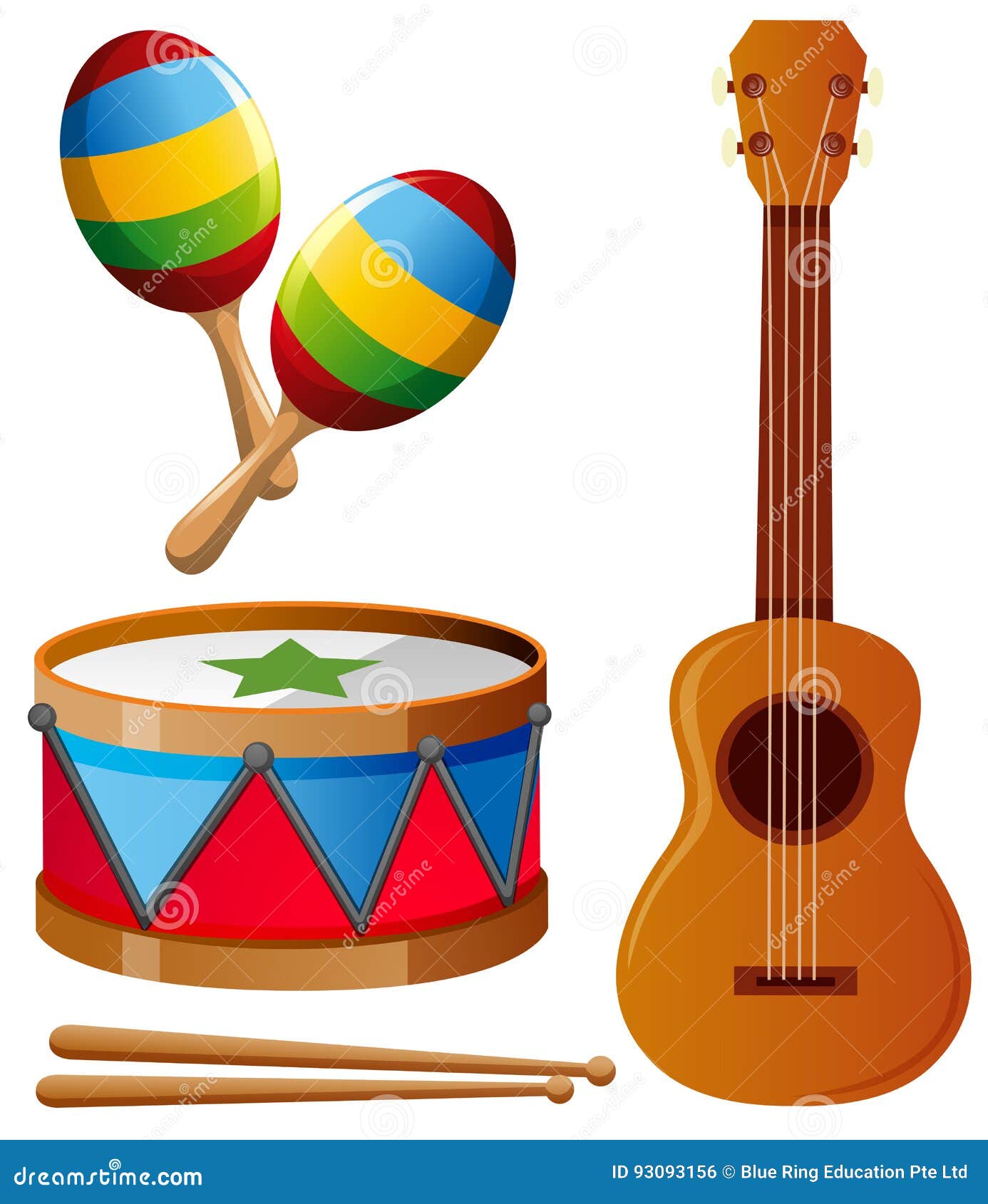 Olika Typer Av Musikinstrument Vektor Illustrationer - Illustration av ...