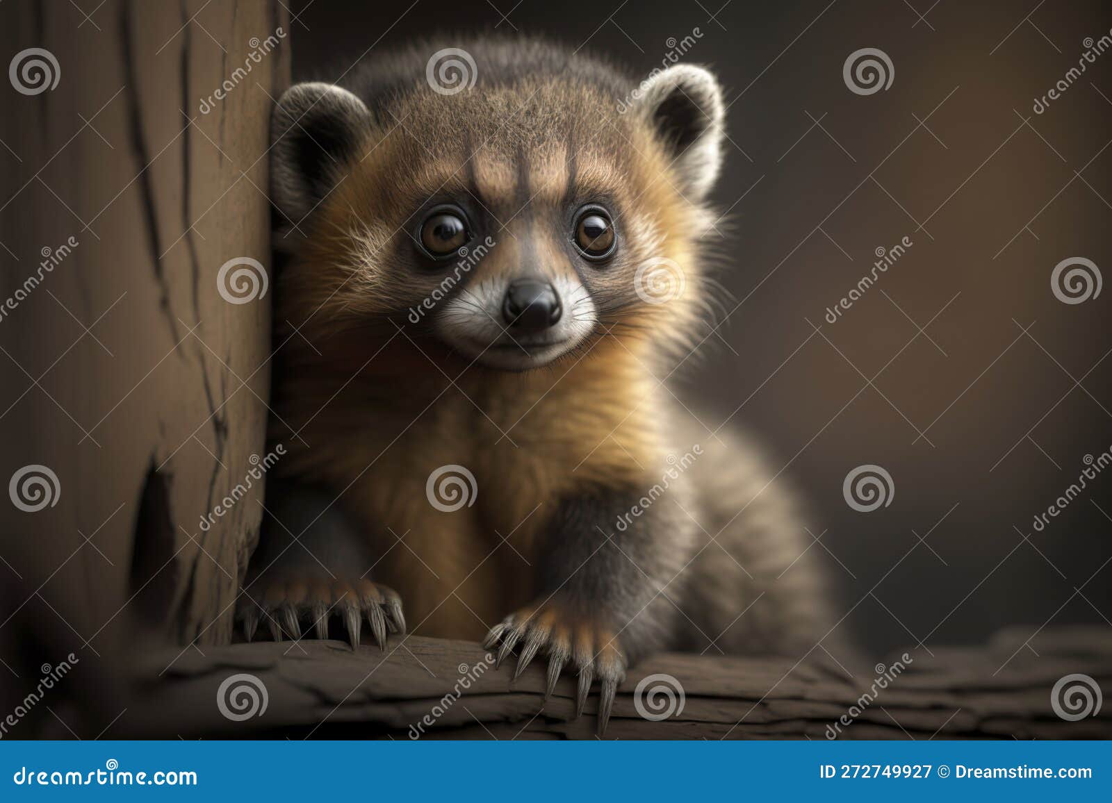 Olinguito. Generative AI stock illustration. Illustration of ...