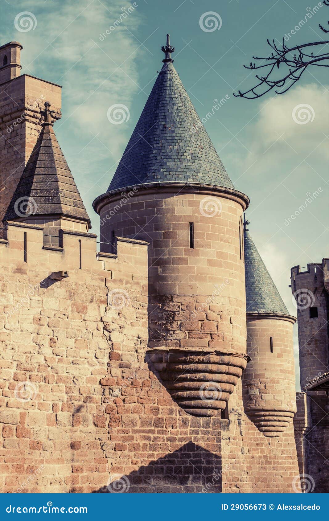 Olite Castle stock image. Image of palace, field, bastion - 29056673
