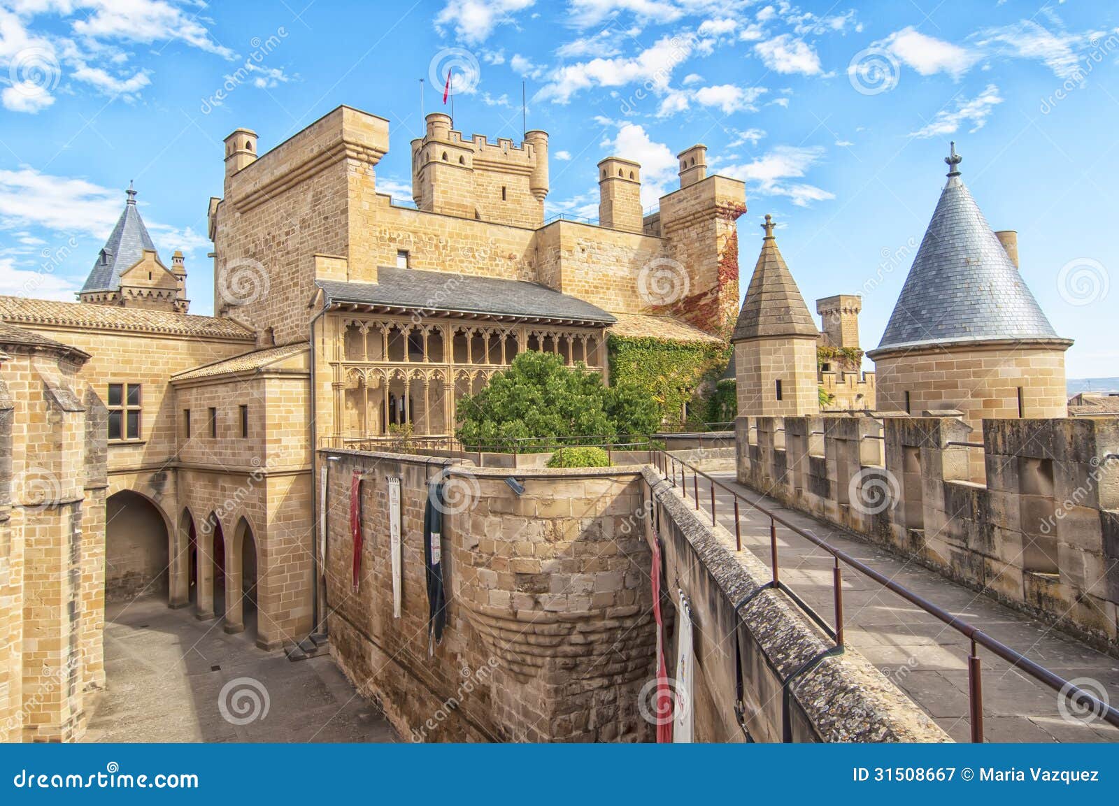 Olite Castle, Navarre stock image. Image of color, landscape - 31508667
