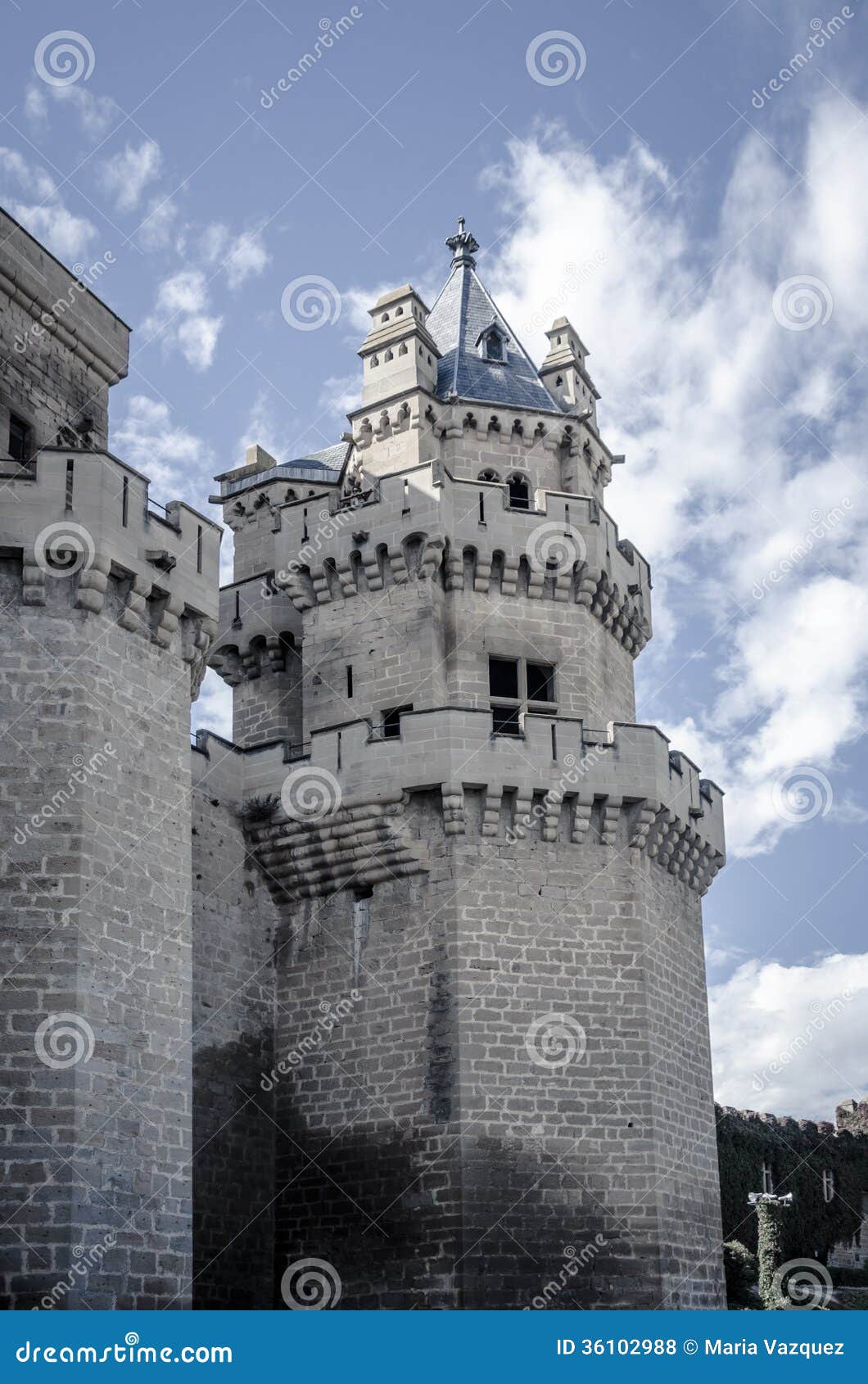 Olite Castle, Navarre stock photo. Image of color, bastion - 36102988
