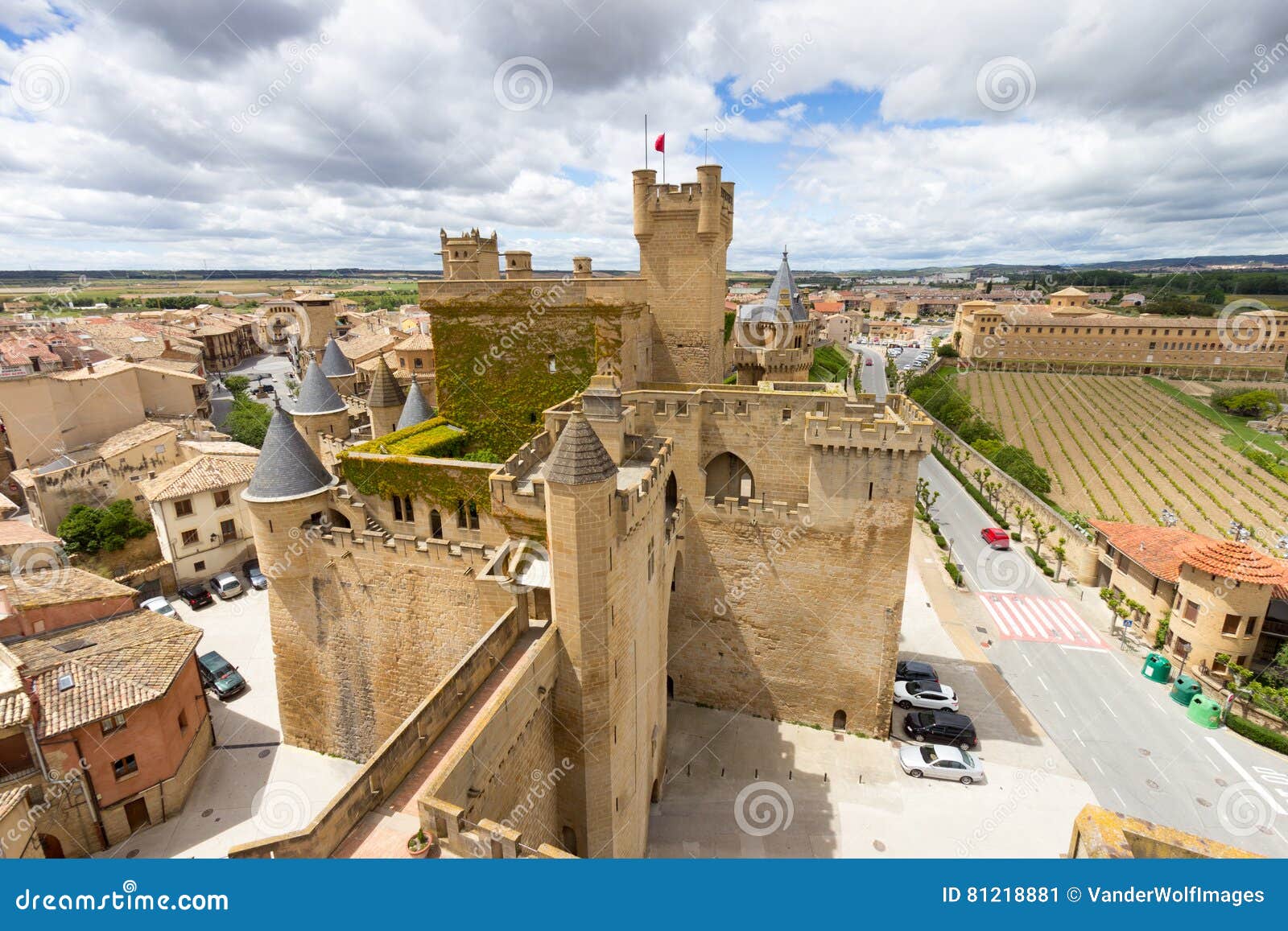 Olite in Navarra, Spain stock image. Image of historic - 81218881