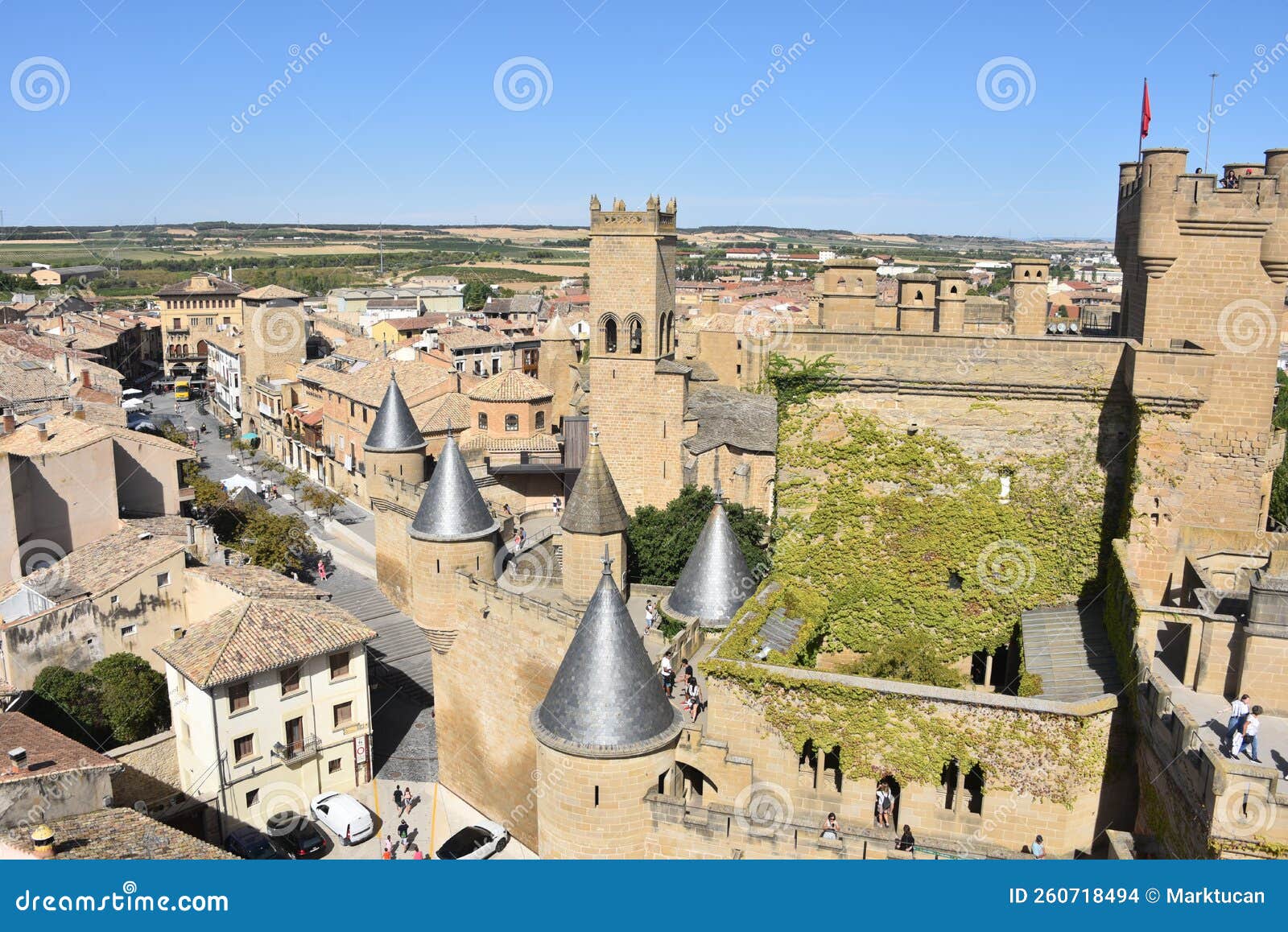 Olite, Spain - Aug 31, 2022: Palace of the Kings of Navarre of Olite ...