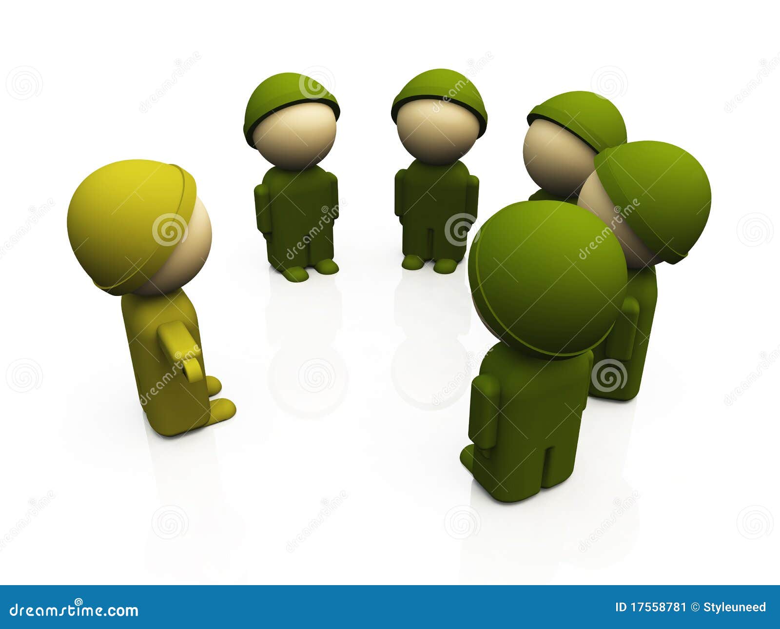 Oliv Soldiers In A Row 05 Stock Photo | CartoonDealer.com #17558814