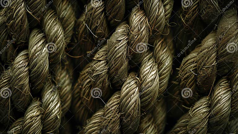 An Olive Abstract Background Featuring a Fine, Braided Rope Pattern ...