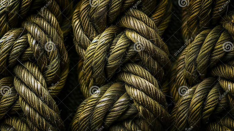 An Olive Abstract Background Featuring a Fine, Braided Rope Pattern ...