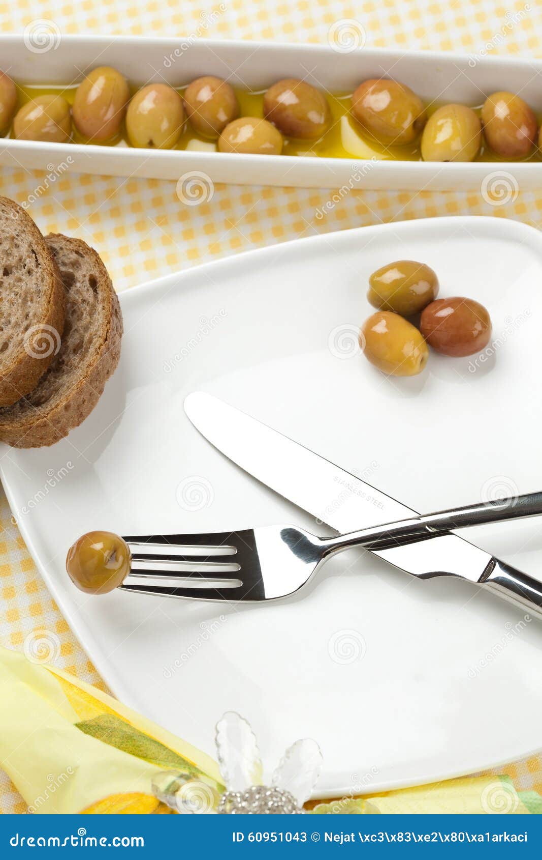 Olive stock image. Image of oils, cutlery, breakfast - 60951043
