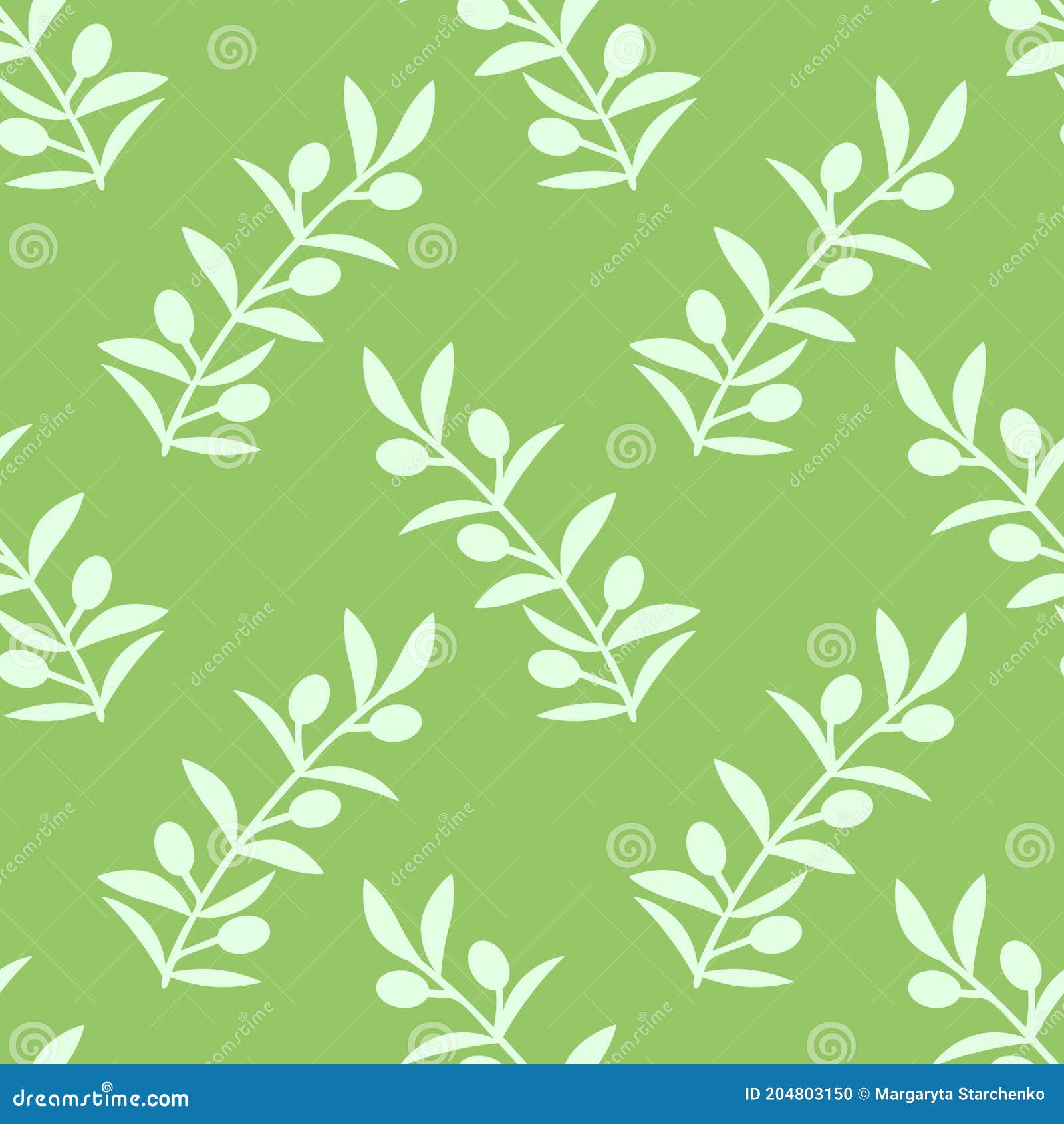 Olive branch pattern stock vector. Illustration of botany - 204803150
