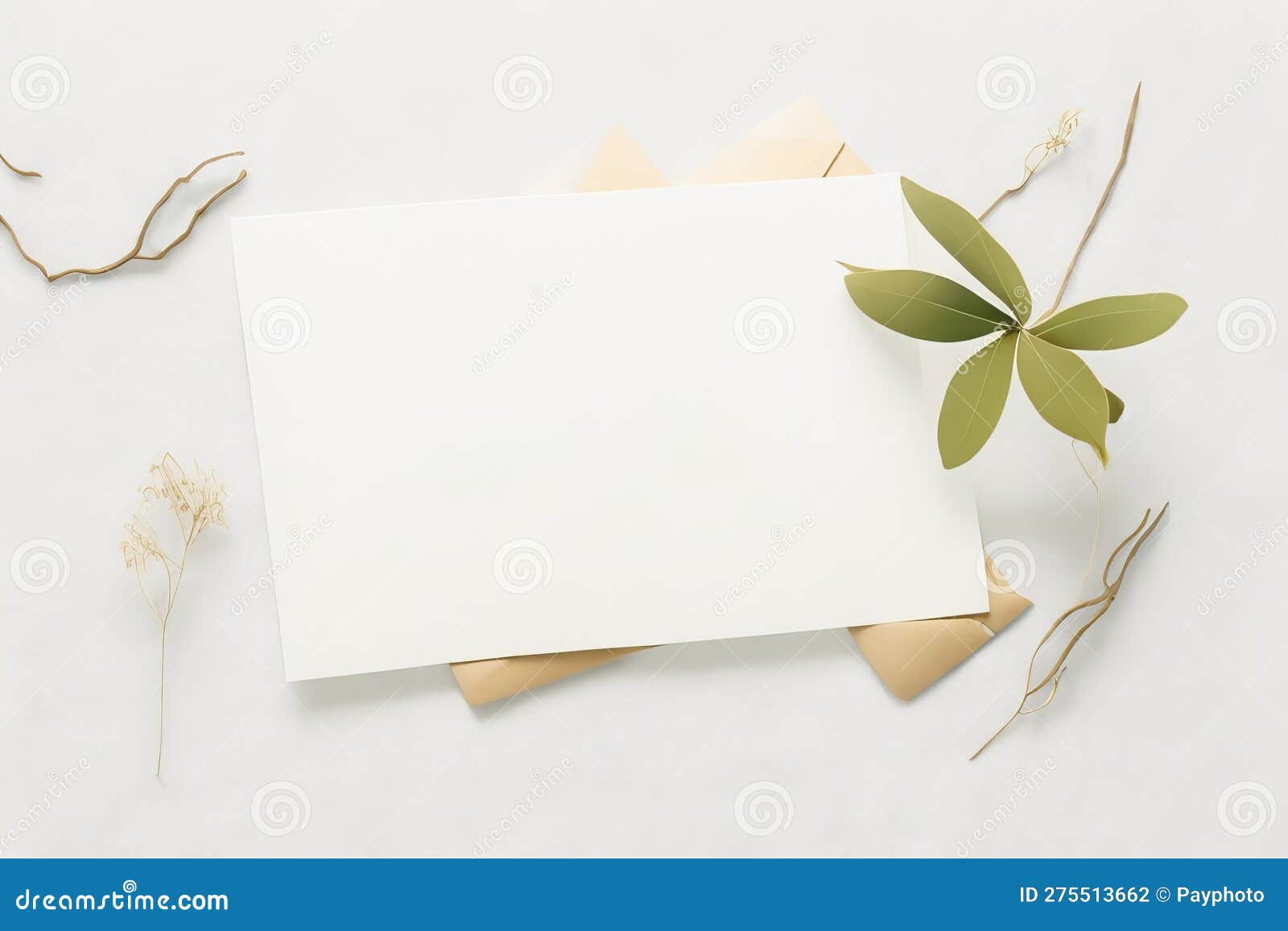 Blank Invitation Card And Envelope Royalty-Free Stock Photo ...