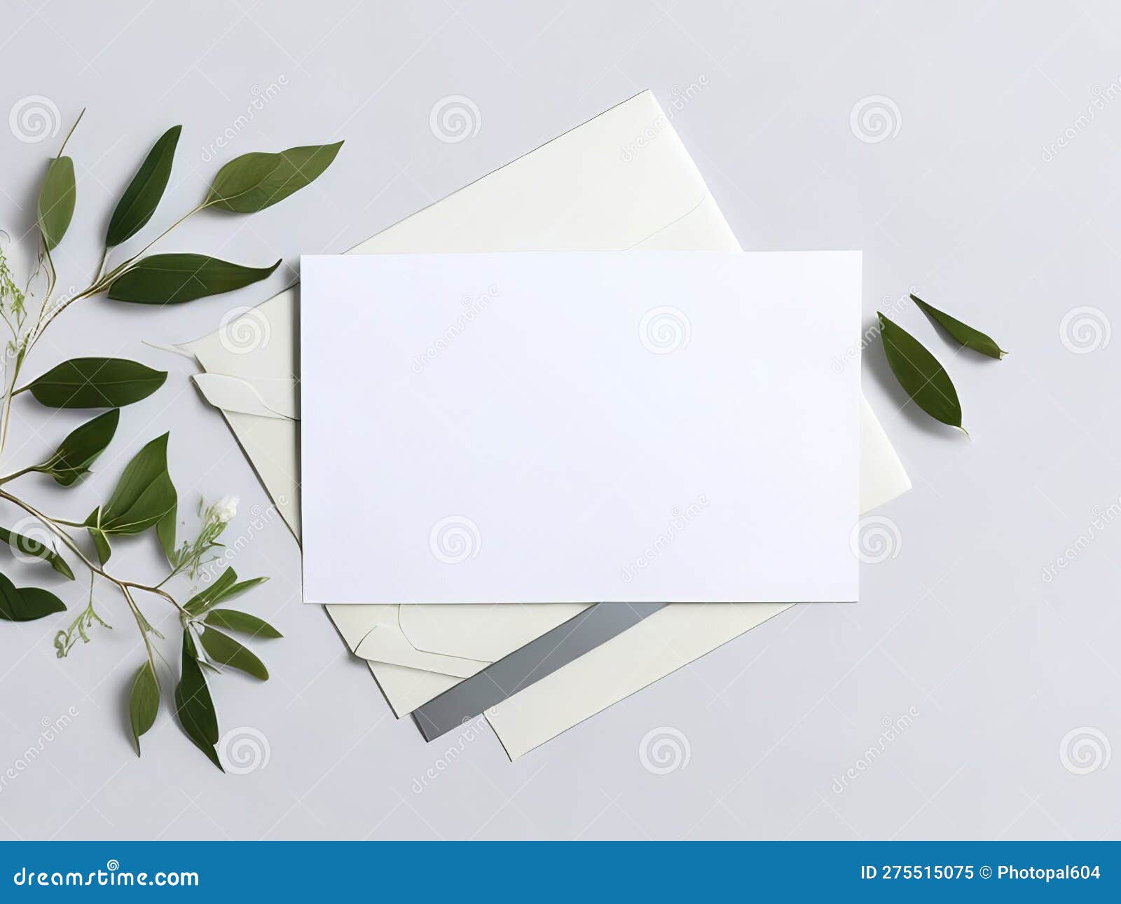 Blank Invitation Card And Envelope Royalty-Free Stock Photo ...