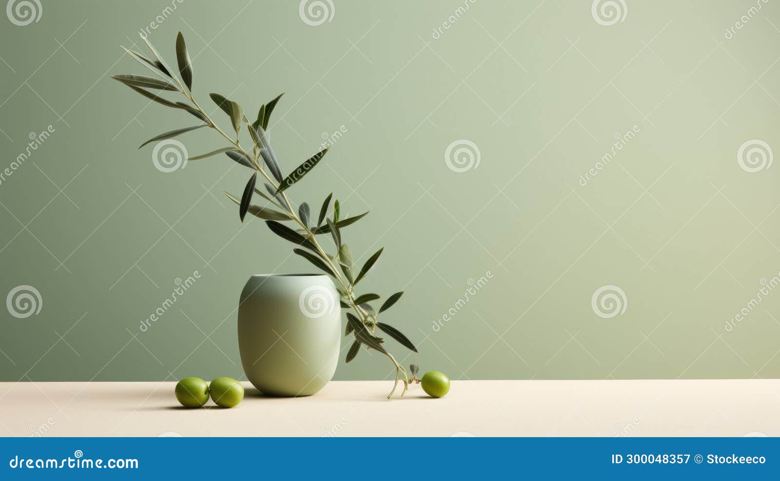 Lively Tableaus: Freeform Minimalism with an Olive Branch and Green ...