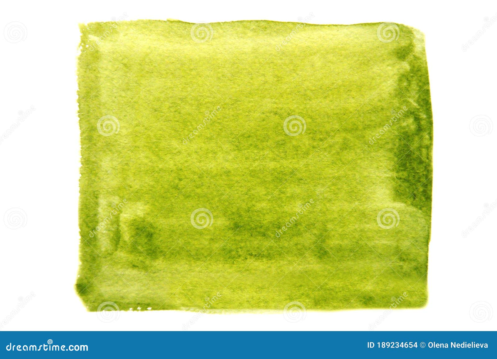 Olive Color Square Painted Watercolor on White Background Stock Photo ...