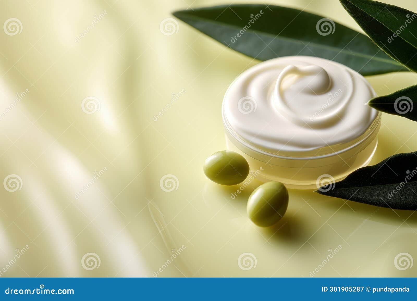 Olive Cream Sample on a Light Background Stock Image - Image of ...