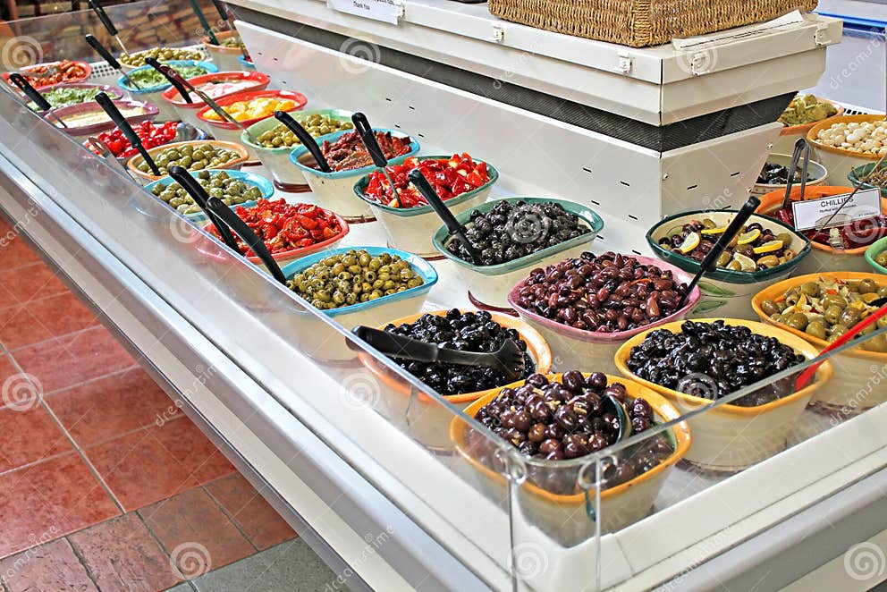 Olive deli bar stock image. Image of farm, healthy, fruits - 22123011
