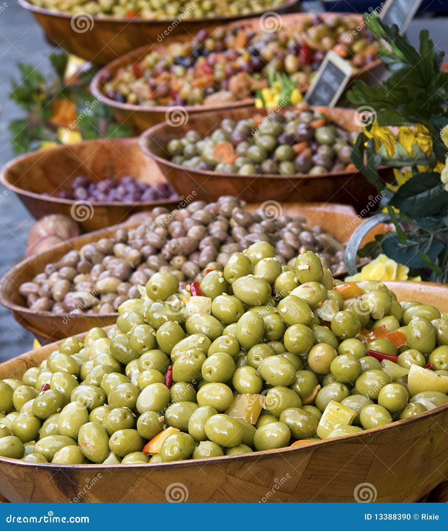 Olive display stock photo. Image of market, european - 13388390