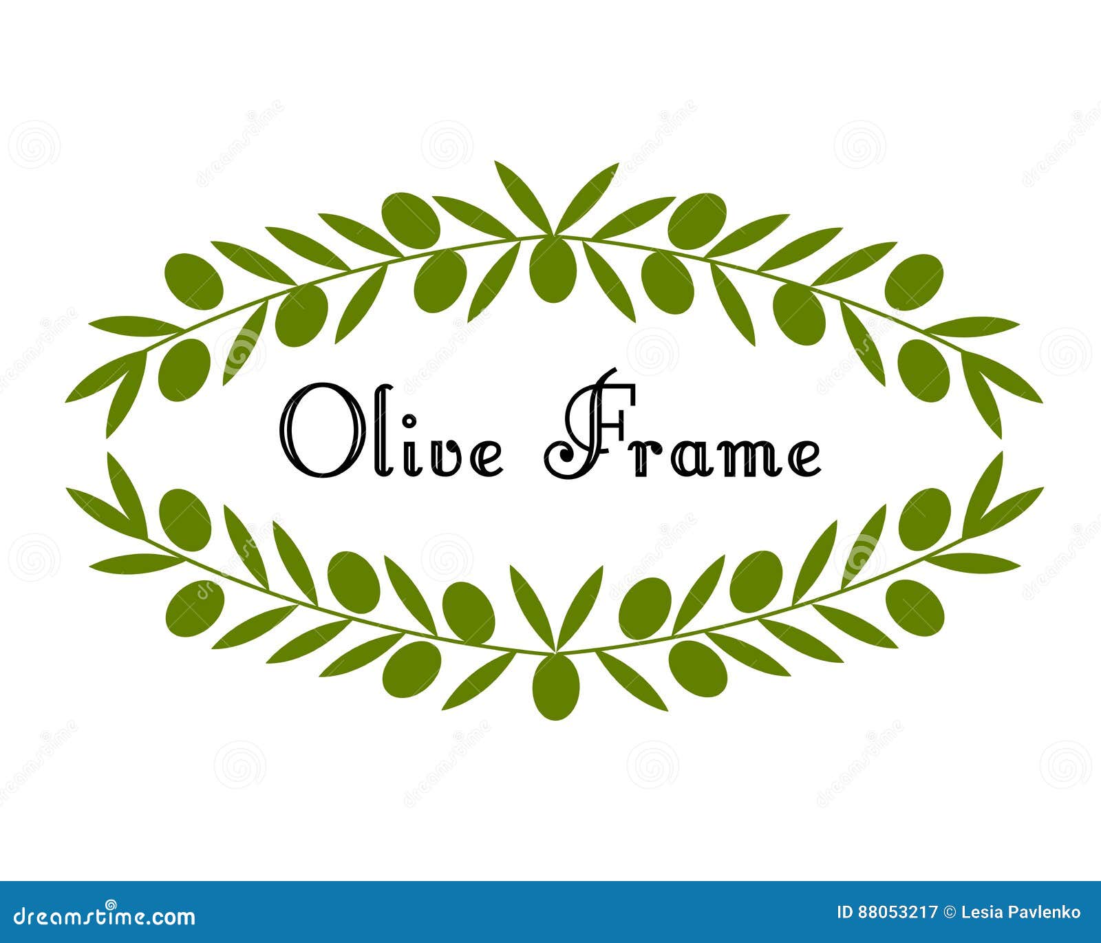 Olive Frame Design. Vector Illustration Stock Vector - Illustration of ...