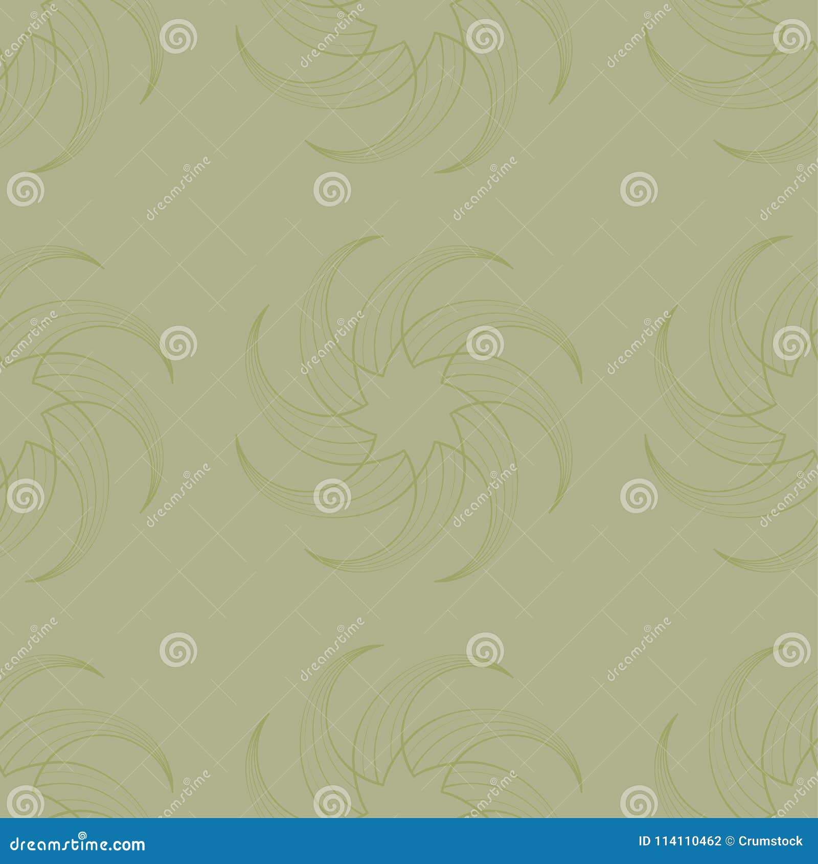 Olive Green Floral Seamless Pattern Stock Vector - Illustration of ...