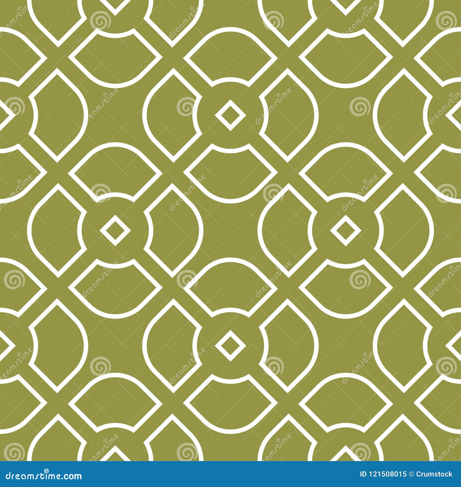 Olive Green Geometric Ornament. Seamless Pattern Stock Vector ...