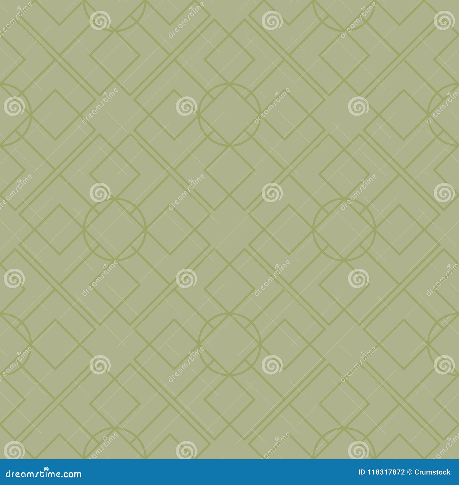 Olive Green Geometric Print. Seamless Pattern Stock Vector ...