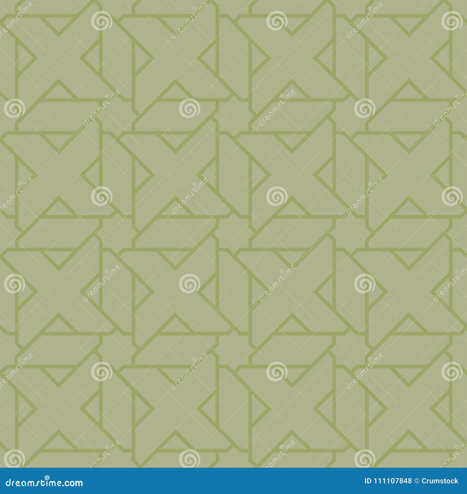 Olive Green Geometric Seamless Pattern Stock Vector - Illustration of ...
