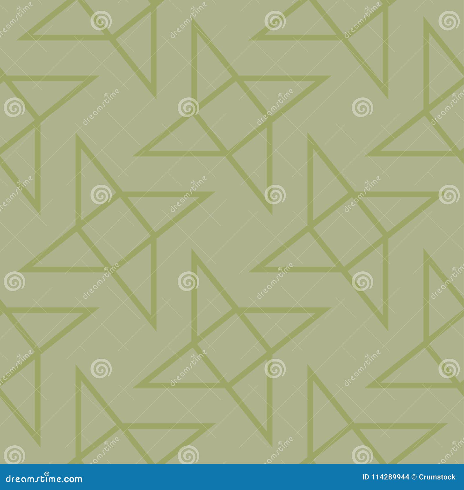 Olive Green Geometric Seamless Pattern Stock Vector - Illustration of ...