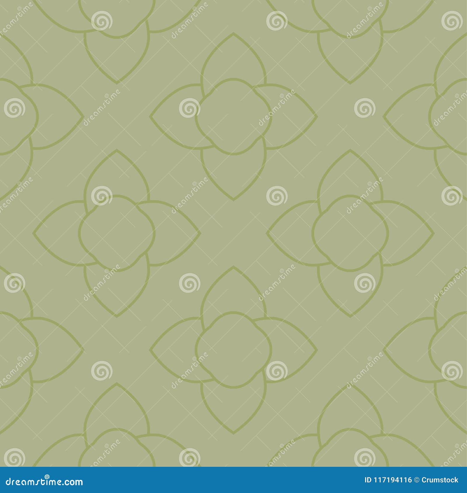 Olive Green Geometric Seamless Pattern Stock Vector - Illustration of ...