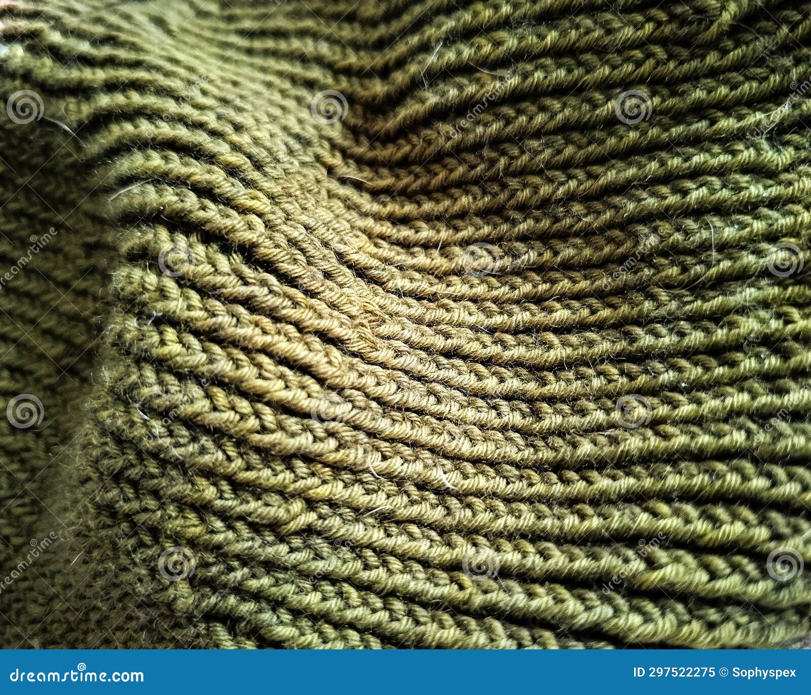 Olive Green Knit Fabric Pattern Full Frame Stock Image - Image of ...