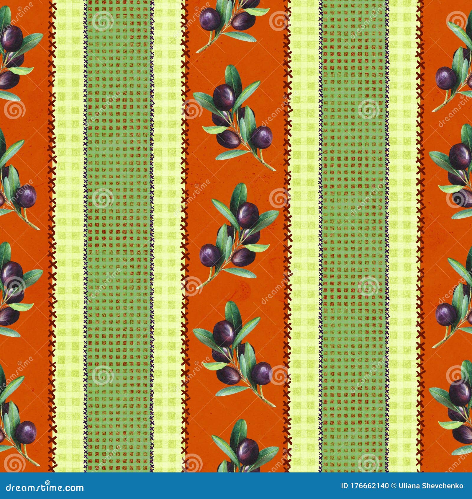 Olive Green Patchwork , Seamless Pattern Stock Photo - Image of pencil ...