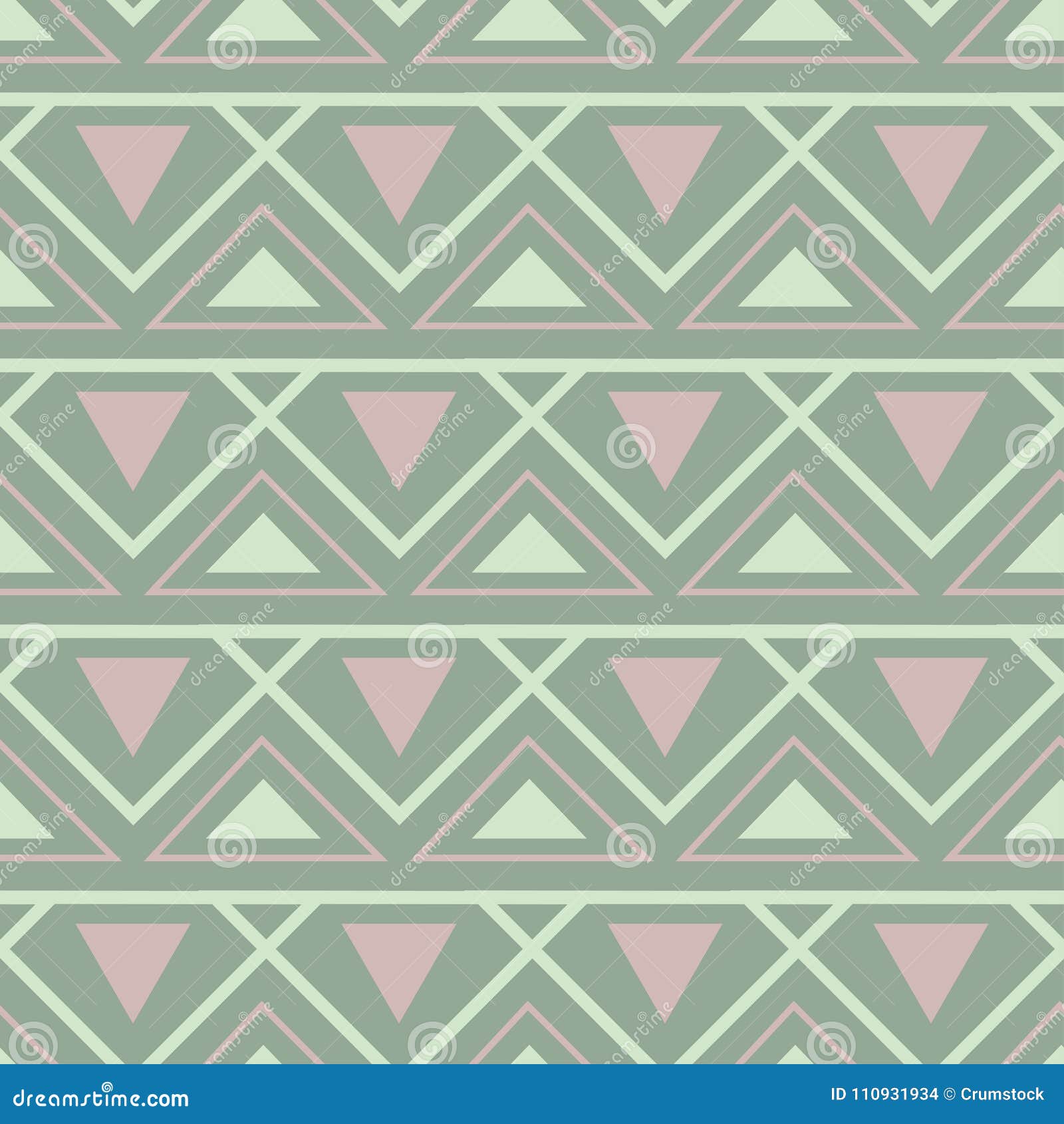 Olive Green Seamless Geometric Pattern Stock Vector - Illustration of ...