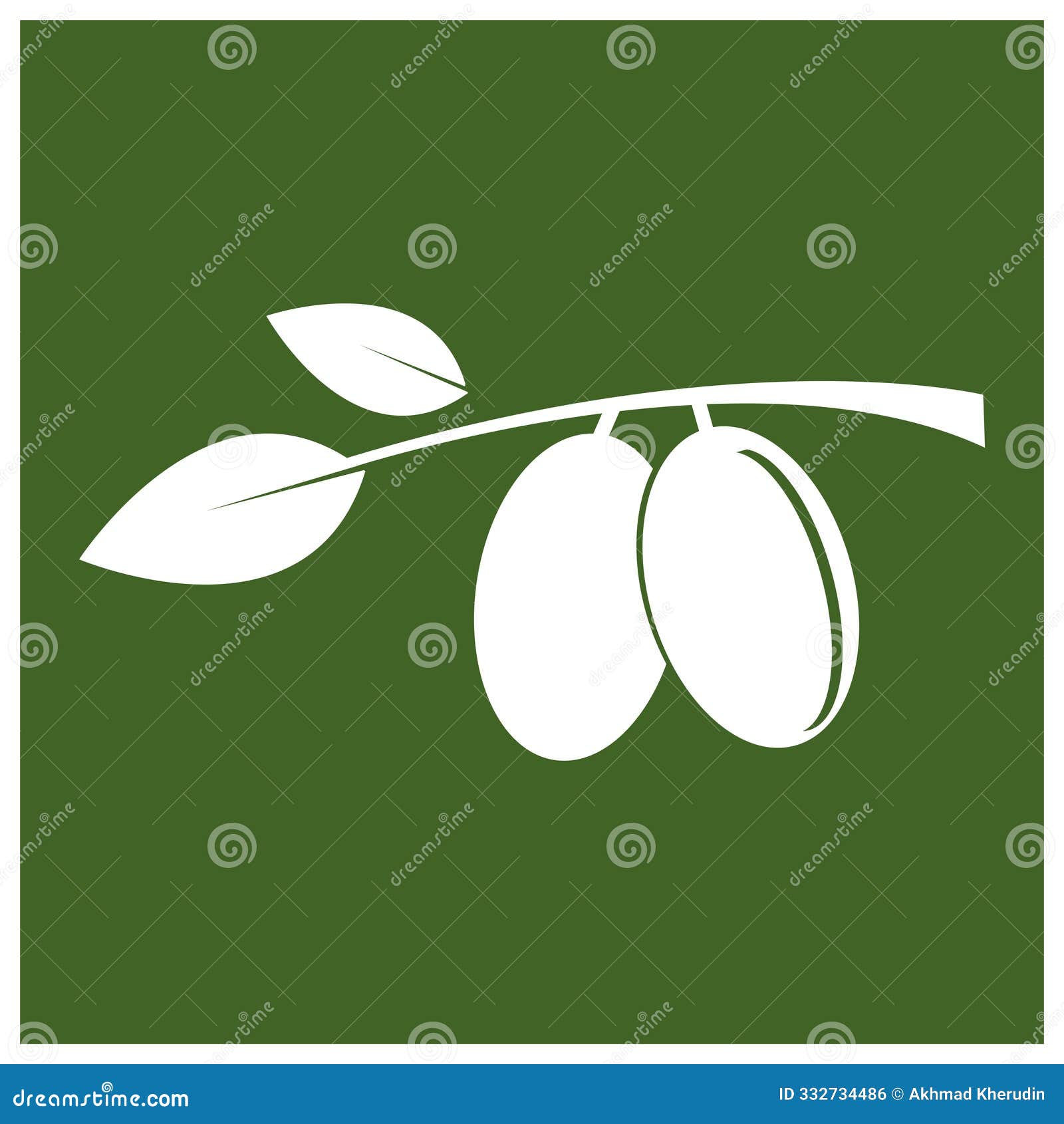 Olive Icon Vector Set. Oil Illustration Sign Collection. Branchs Ymbol ...