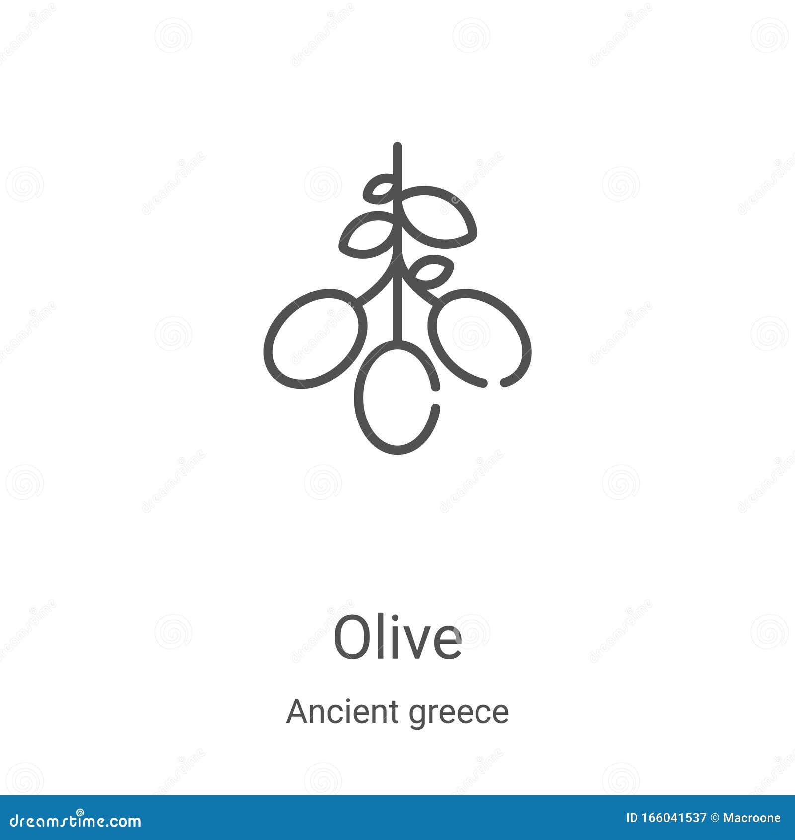Olive Icon Vector from Ancient Greece Collection. Thin Line Olive ...