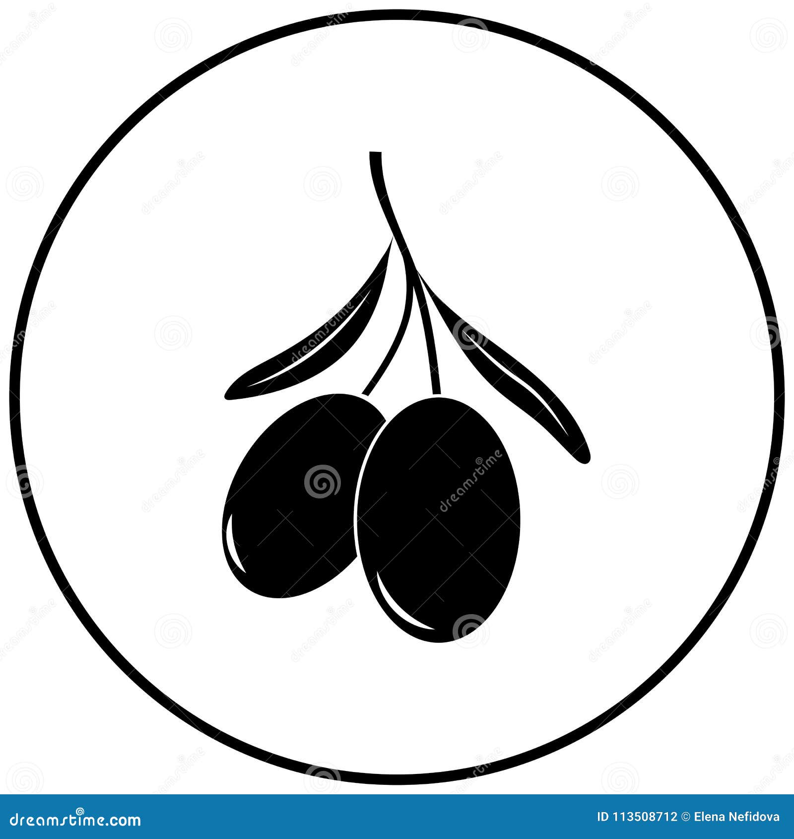 Black olives icon vector stock vector. Illustration of maslina - 113508712