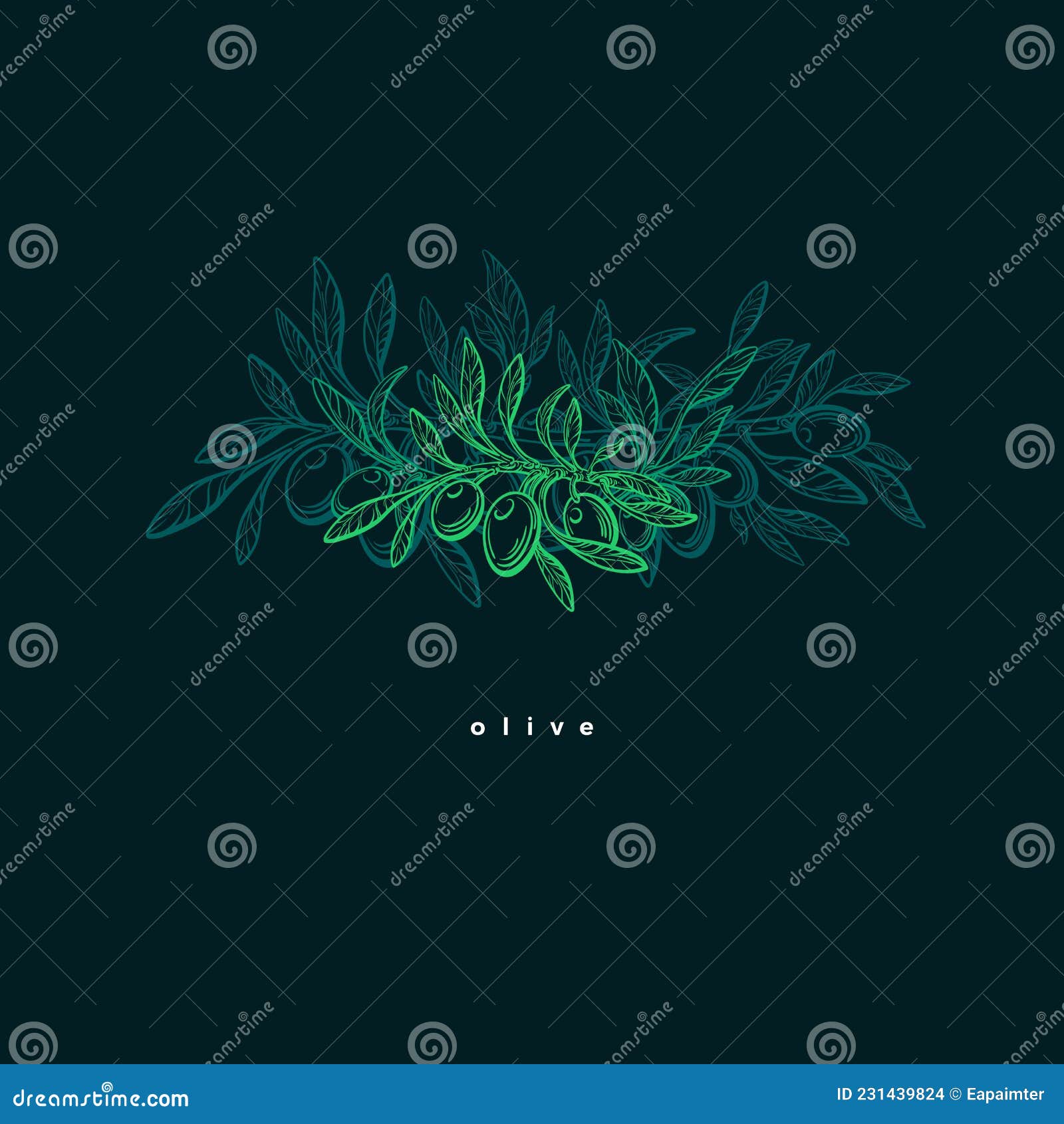 Olive Neon Symbol. Texture Pattern Stock Vector - Illustration of decor ...