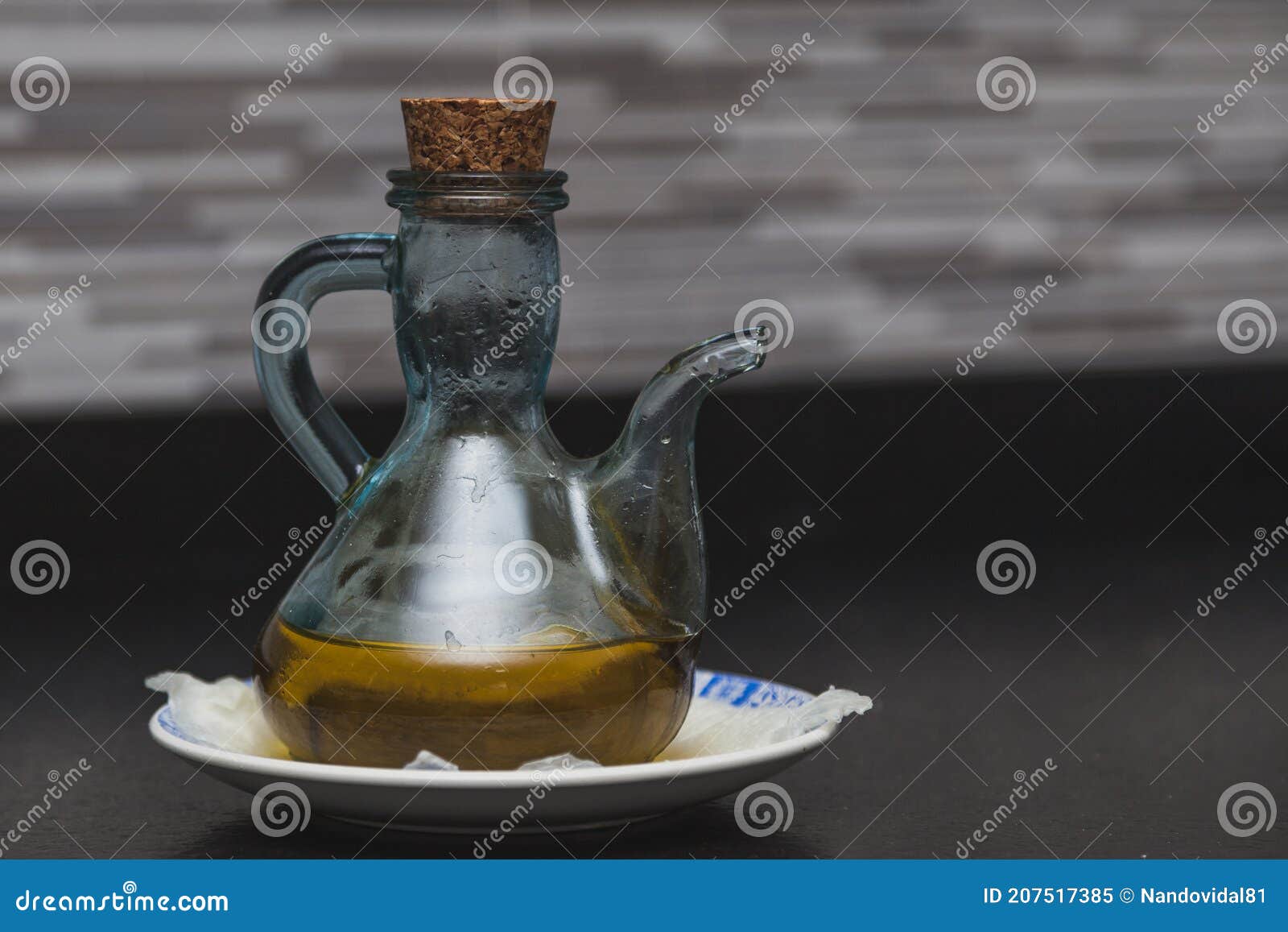 Olive oil in a kitchen stock image. Image of healthy - 207517385