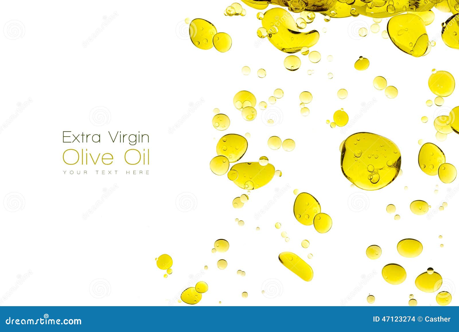 Olive Oil Drops Isolated on White Stock Photo - Image of design, food ...