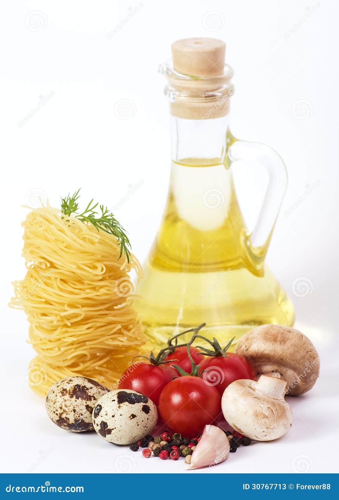Olive Oil with Fresh Vegetable Stock Image - Image of hungry, food ...