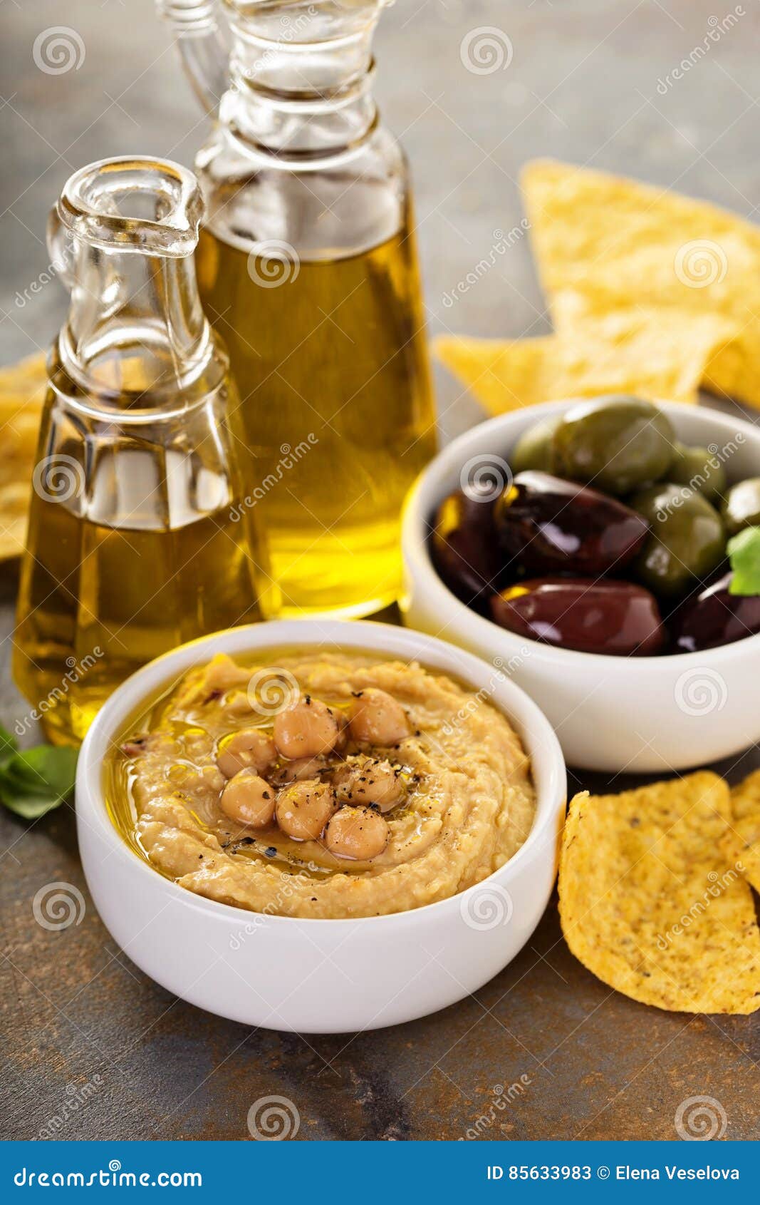 Olive oil homemade hummus stock image. Image of olive - 85633983