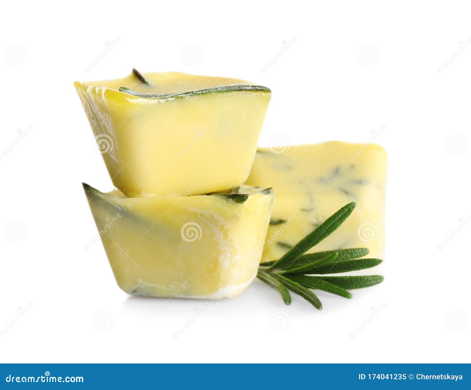 Olive Oil Ice Cubes with Rosemary on Background Stock Image - Image of ...
