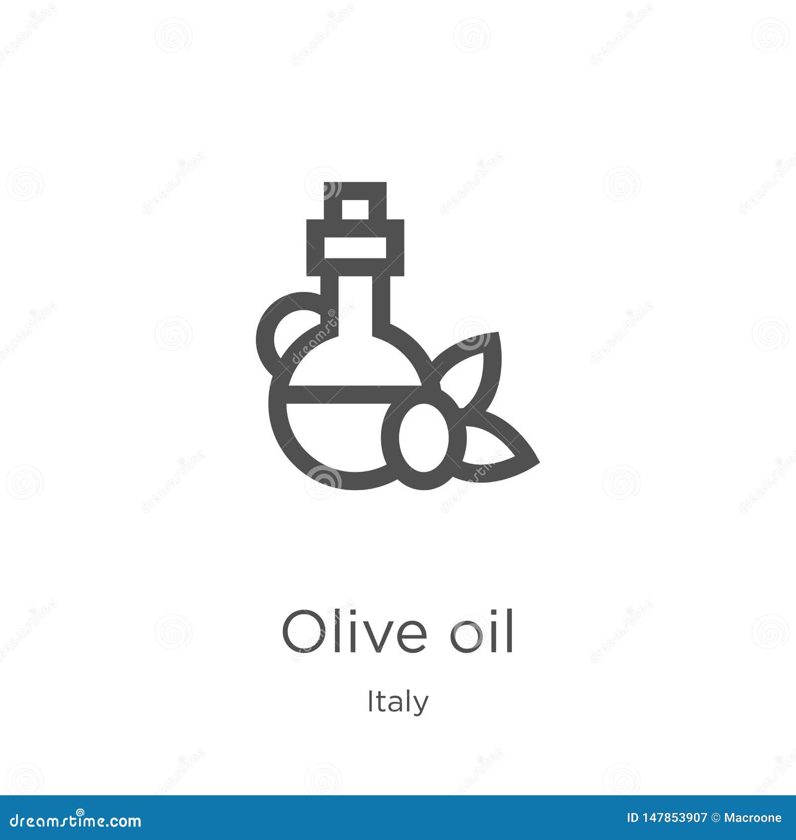 Olive Oil Icon Vector from Italy Collection. Thin Line Olive Oil ...