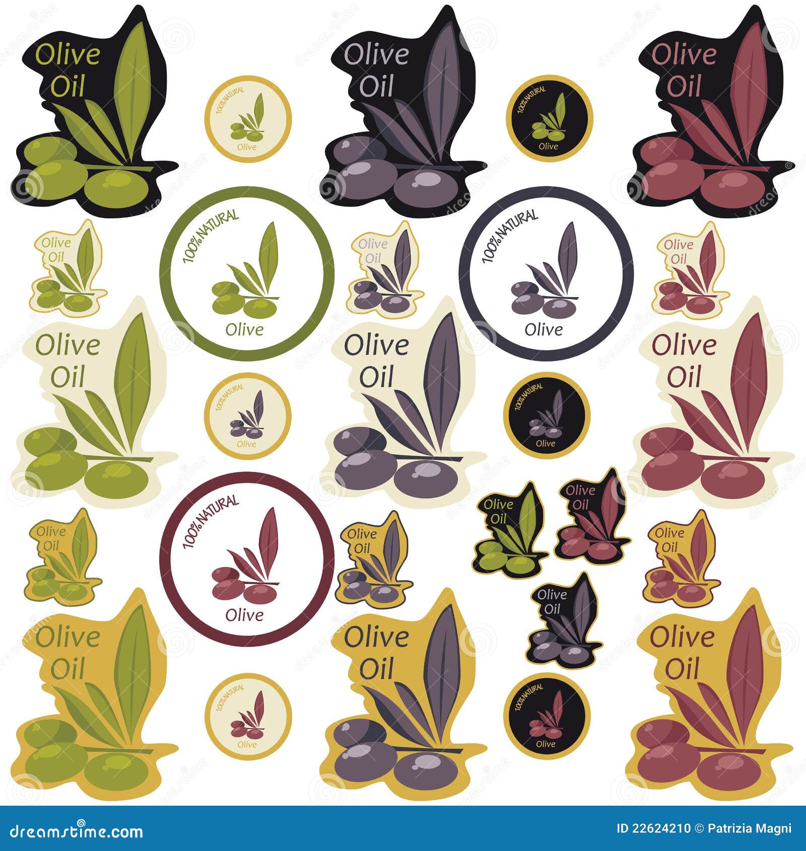 Olive Oil Label stock vector. Illustration of design - 22624210