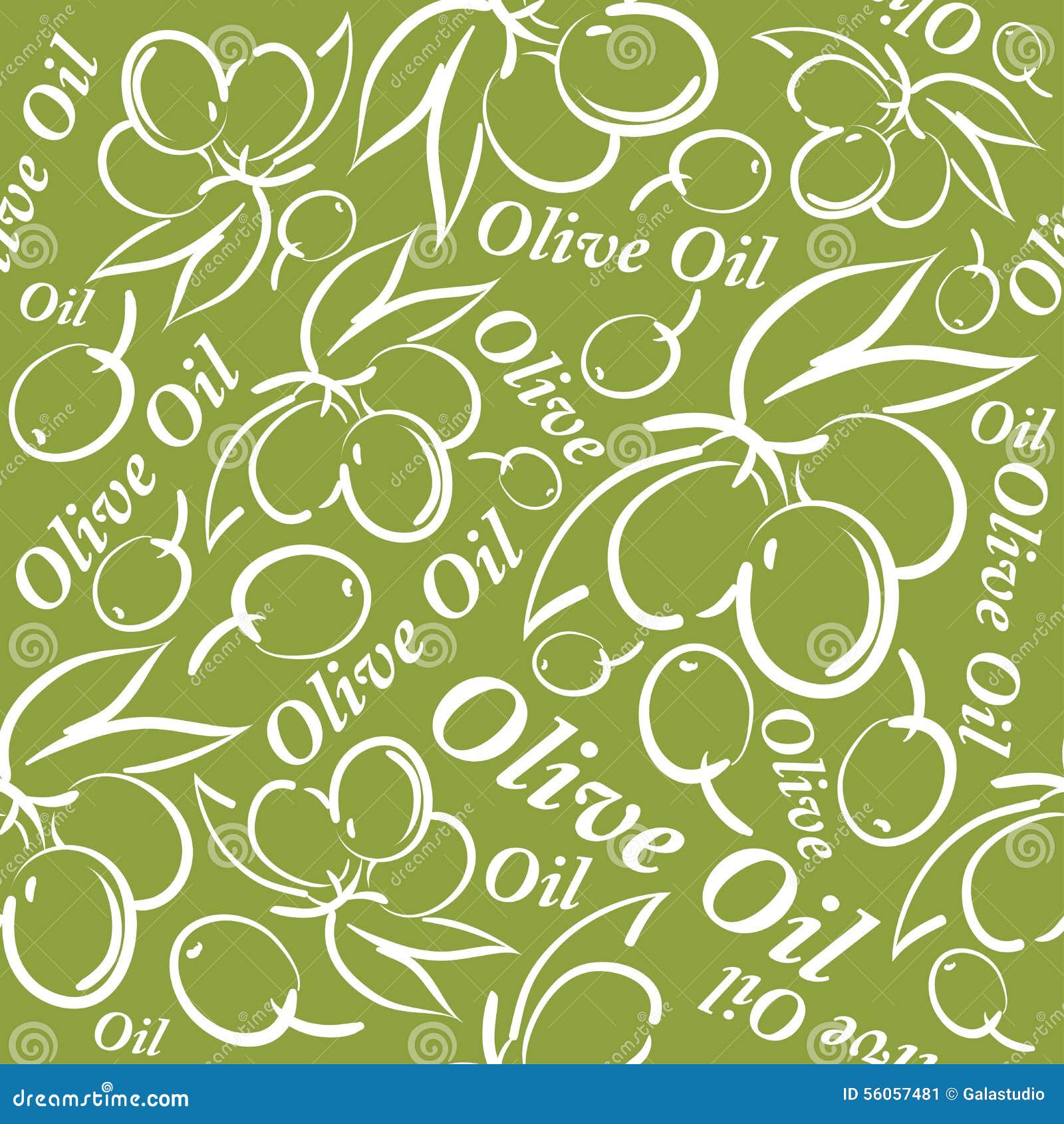 Olive Oil Seamless Pattern. Stock Illustration - Illustration of ...